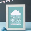 personalised family home typography print by oakdene designs ...