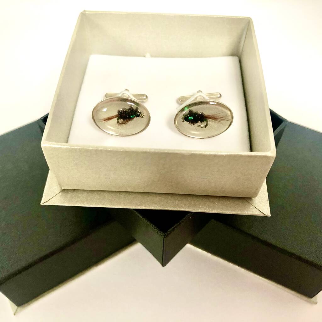Solid Silver Fishing Fly Cufflinks By Sophie Hutchinson Designs ...