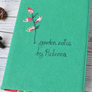 Personalised Linen 'garden Notes By' Notebook By Handmade At Poshyarns ...