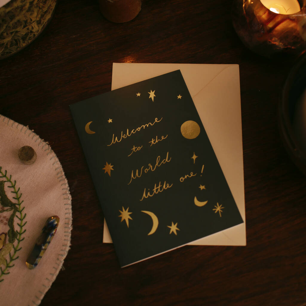 Astrology Magical New Baby Card By Annie Dornan-Smith Design