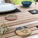 personalised 'happy birthday' coaster by the rustic dish ...