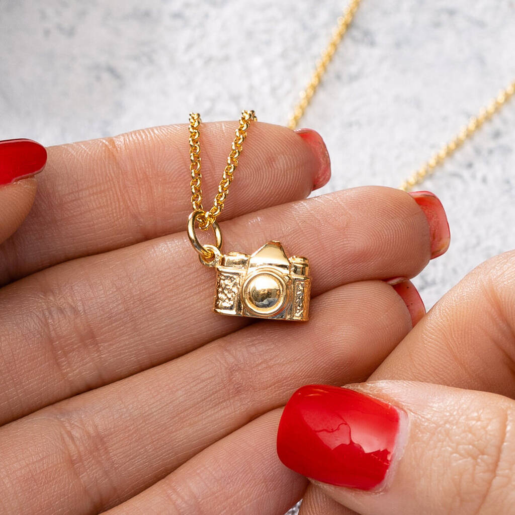 Personalised Vintage Camera Necklace By Lily Charmed ...