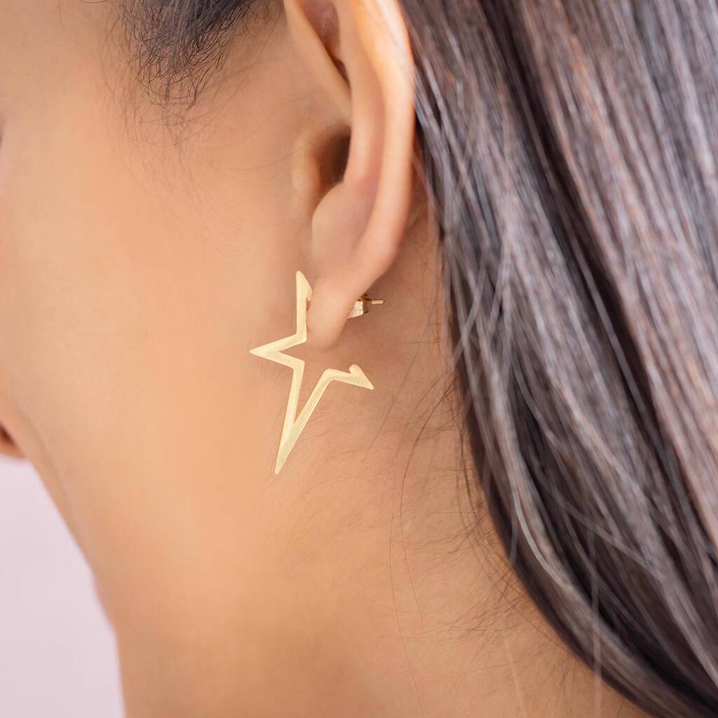 Statement star earrings store