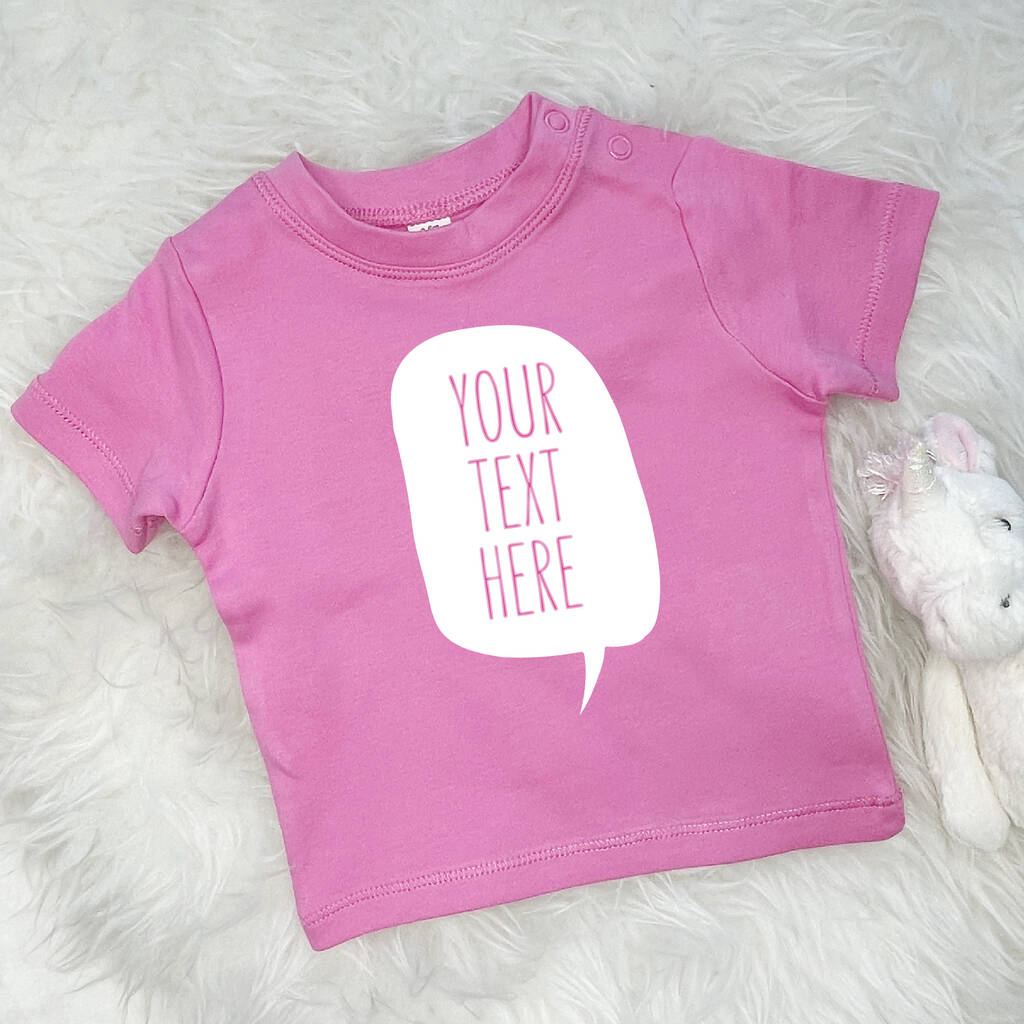 Personalised Speech Bubble Baby T Shirt By Lovetree Design ...