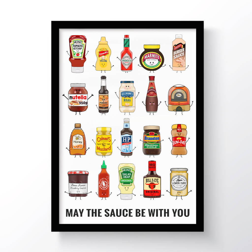 Funny Condiment Print By Of Life & Lemons