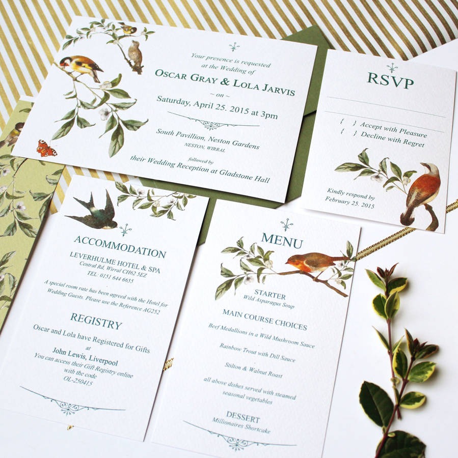 Bird Wedding Invitations