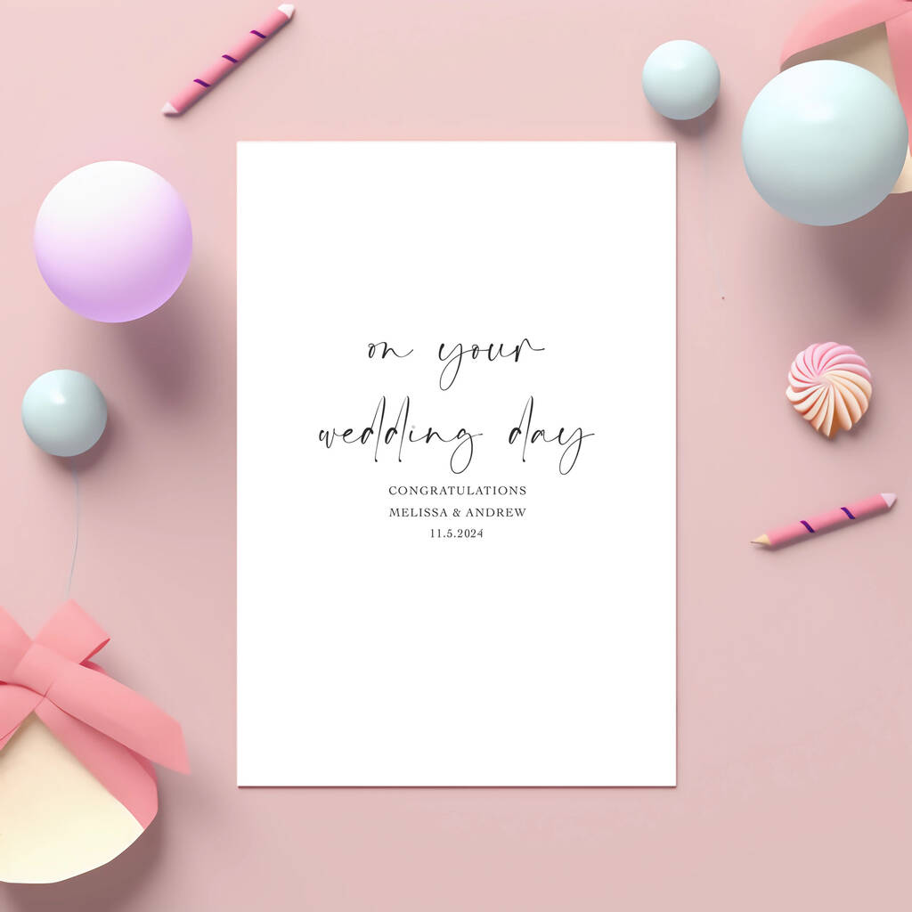 On Your Wedding Day Wedding Card By Gorgeous Creations