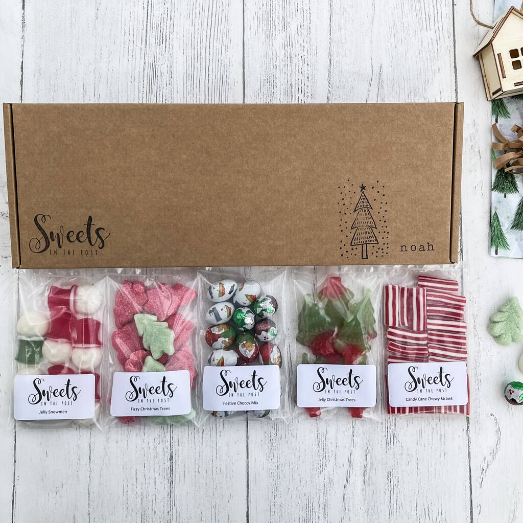 Personalised Christmas Tree Letterbox Sweets Box By sweets in the post ...