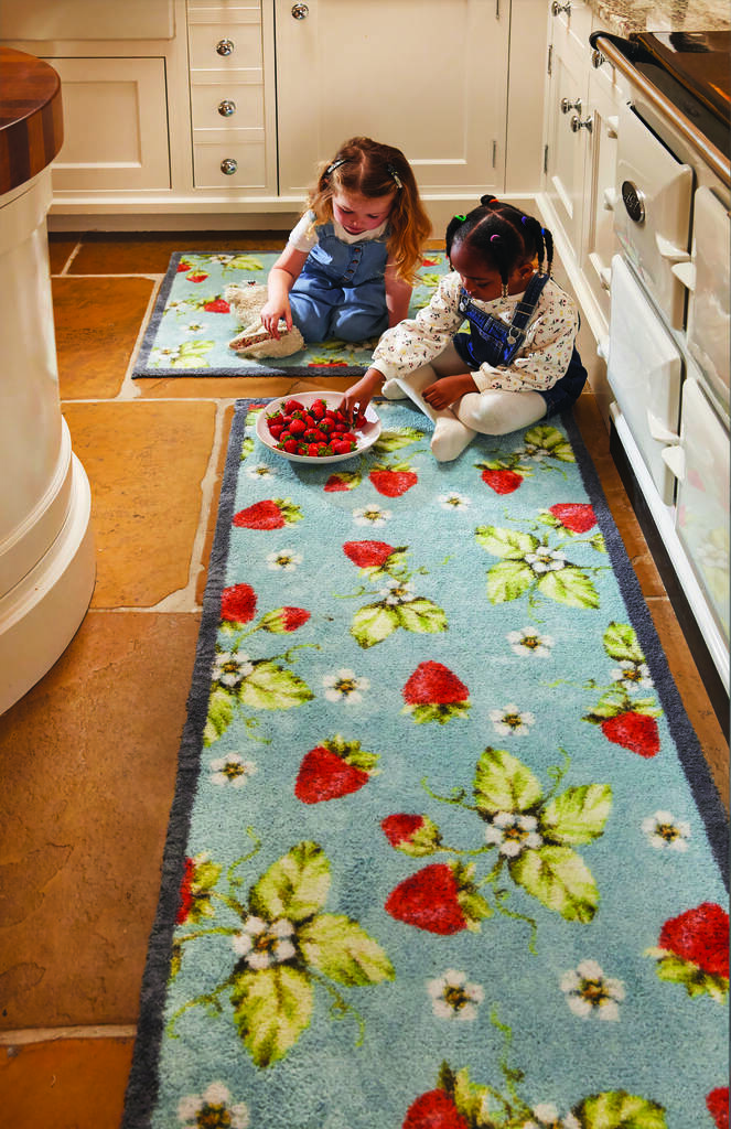 Homes And Garden Washable Strawberries One Runner By Hug Rug ...