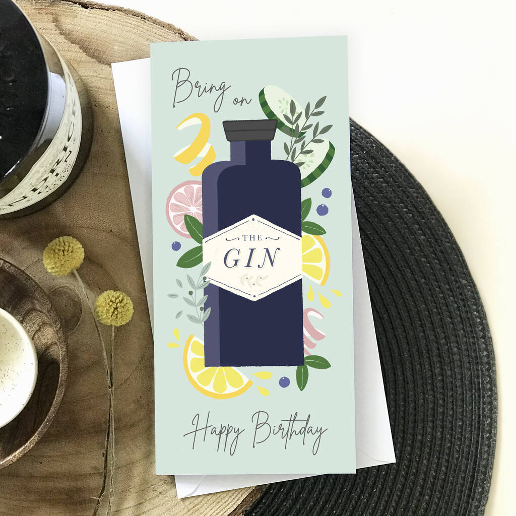 Birthday Gin Card By Rodo Creative | notonthehighstreet.com