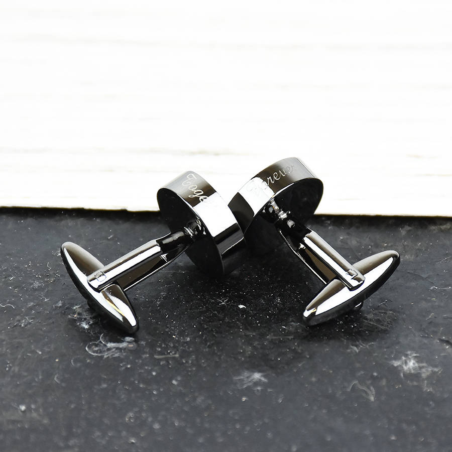 solid disc personalised cufflinks by ellie ellie | notonthehighstreet.com