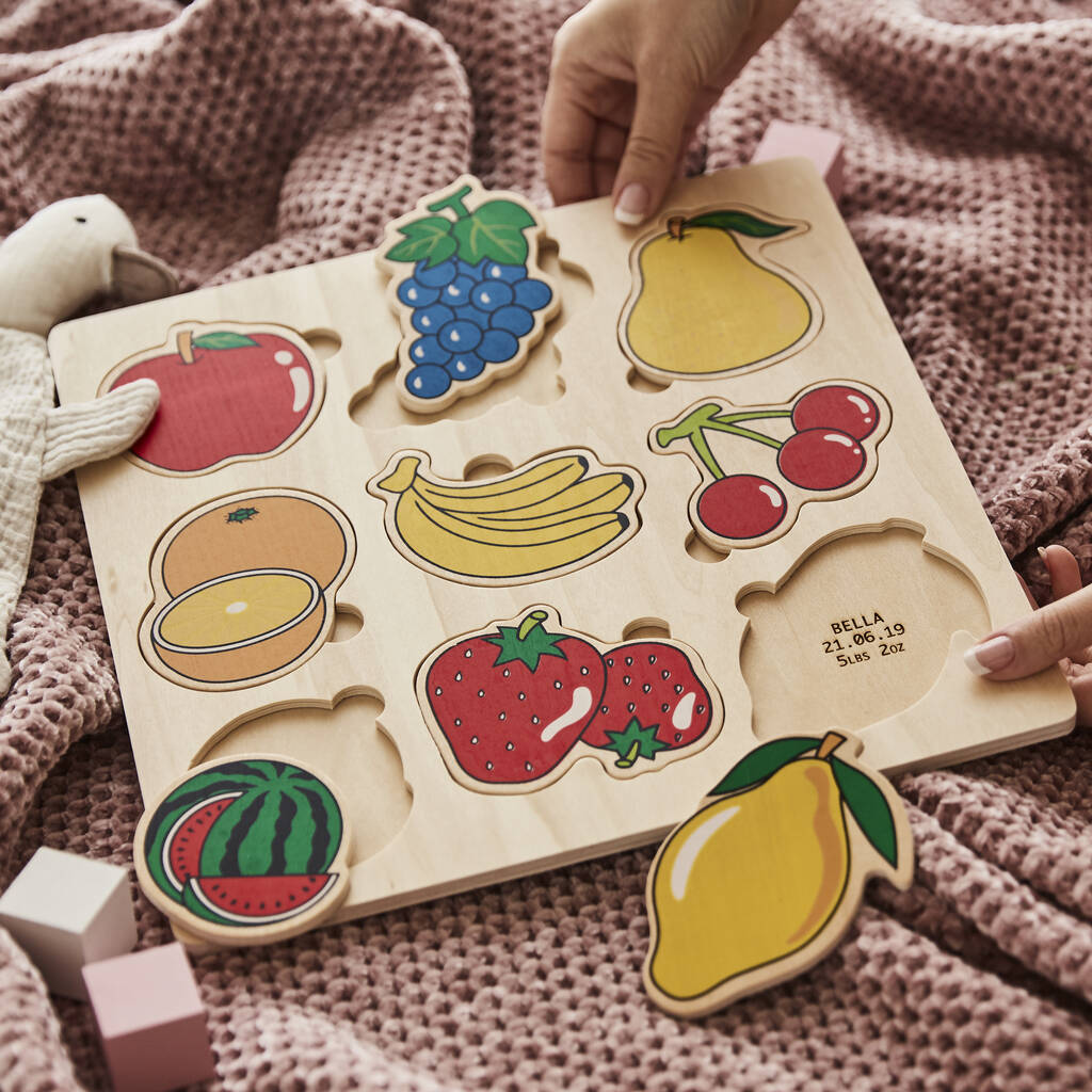 personalised wooden fruit puzzle by sophia victoria joy ...