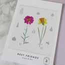 Best Friends Personalised Herbarium Botanical Print By Floss & Co ...
