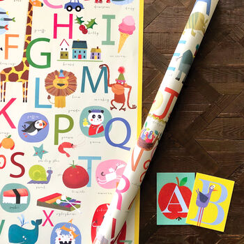 Alphabet Wrapping Paper Two Sheets By Kali Stileman Publishing