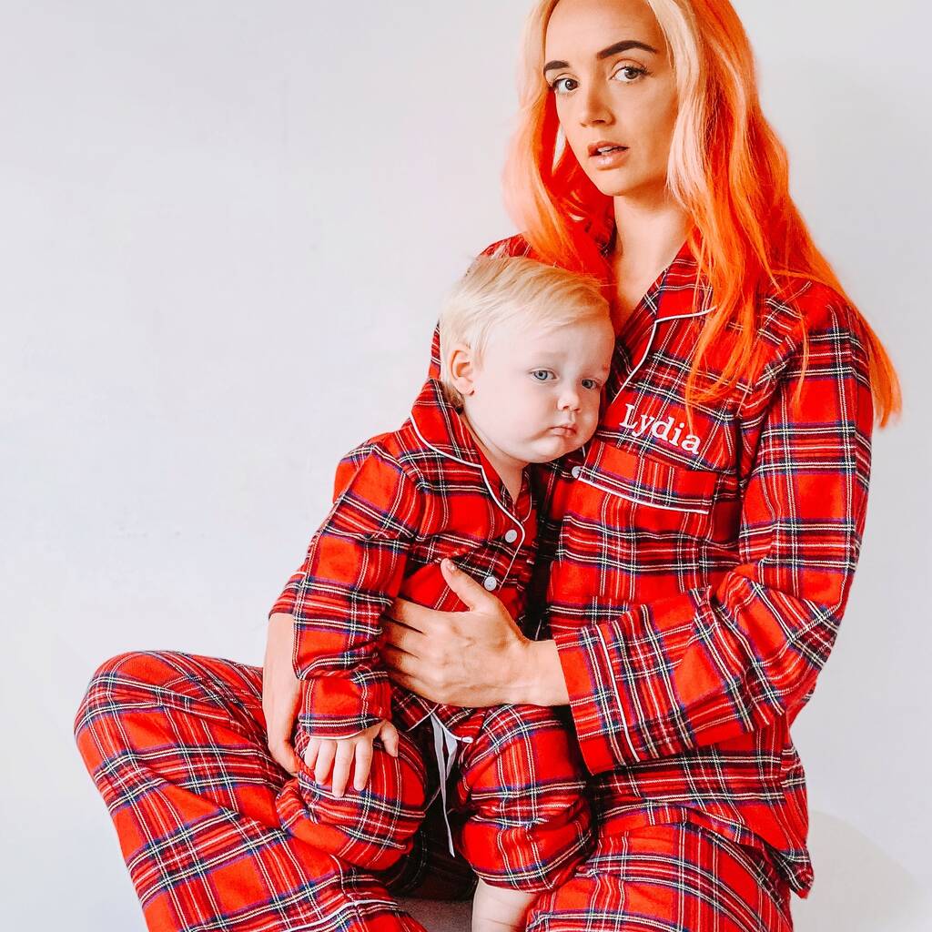 Women’s Personalised Tartan Luxury Pyjamas By Mini Lunn ...