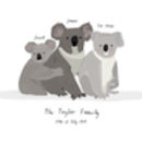 Personalised Koala Family Print By Hanna Melin | notonthehighstreet.com