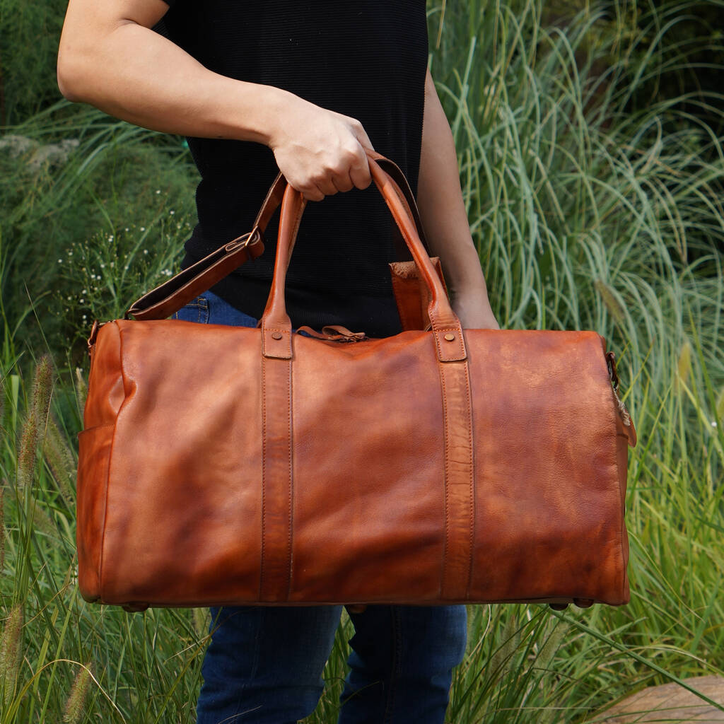 Genuine Leather Holdall By EAZO | notonthehighstreet.com