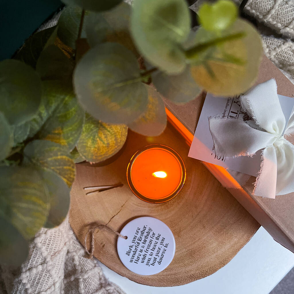 Personalised Brother Birthday Candle Gift Set By By The Pines