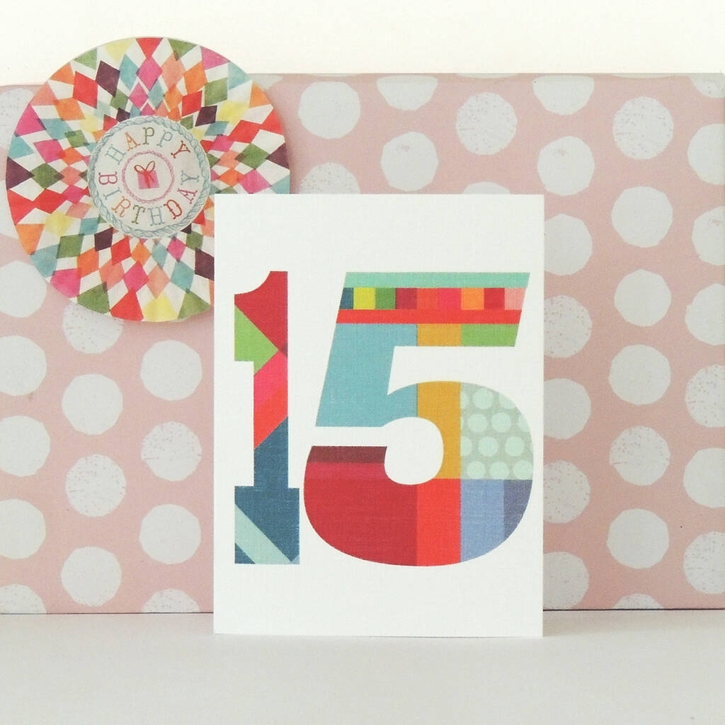 Mini Number Fifteen Card By Kali Stileman Publishing