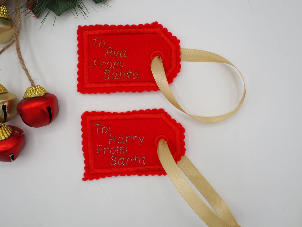 Personalised Reusable Gift Tag By Knots and Needles
