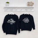 personalised retro sibling sweatshirt set by lovetree design ...