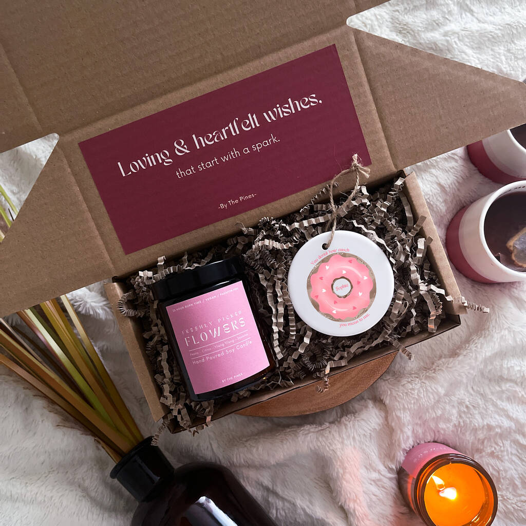 Personalised Donut Know Galentine's Candle Gift Set By By The Pines