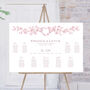 Pink Blossom Wedding Table Plan By Ottie Design | notonthehighstreet.com
