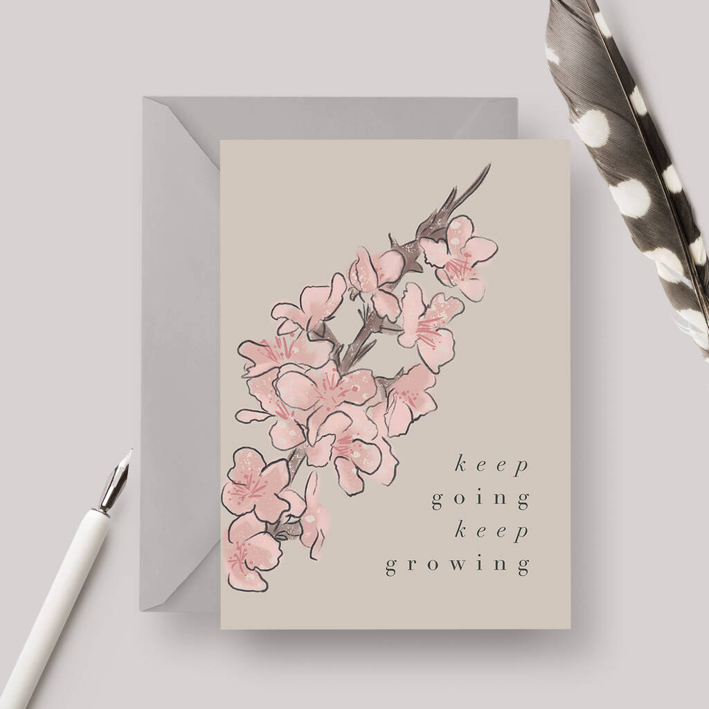 'keep Growing' Greeting Card By I Am Roxanne | notonthehighstreet.com