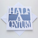 half a century birthday card by whole in the middle ...