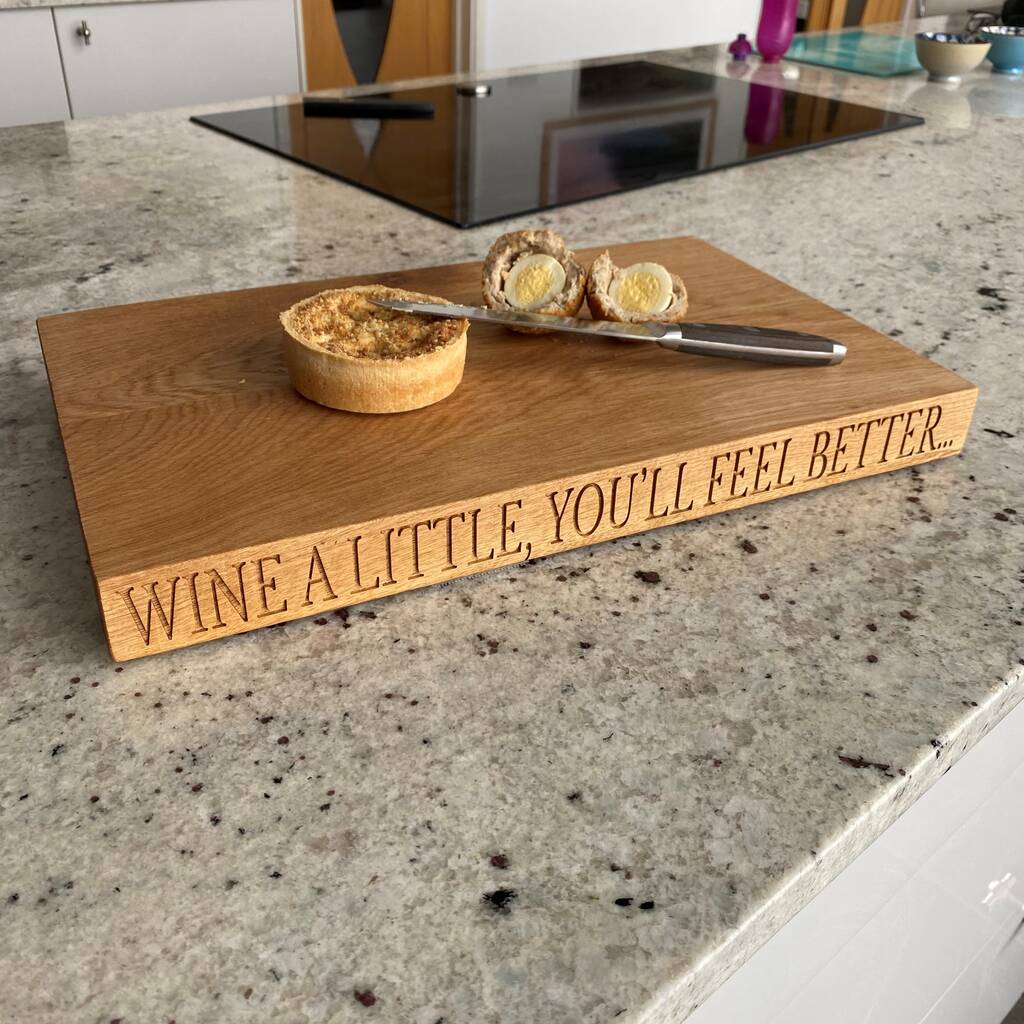 Engraved Oak Chopping Board By Grain Designs