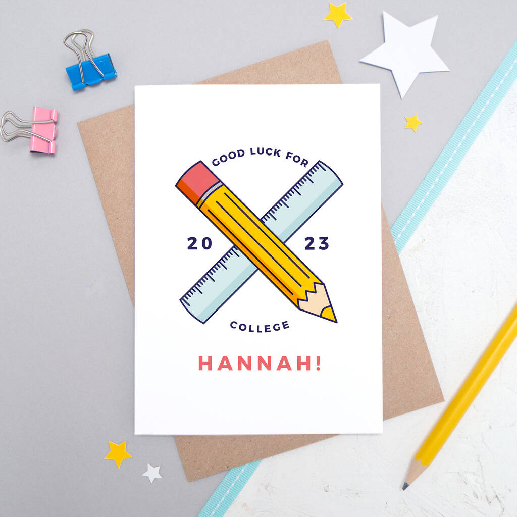 Personalised Good Luck College Card By Joanne Hawker ...