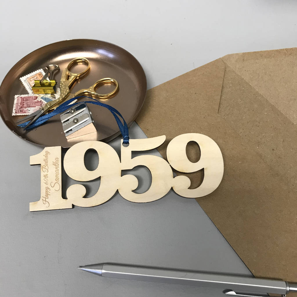 personalised 60th birthday 1959 year card by hickory dickory designs ...
