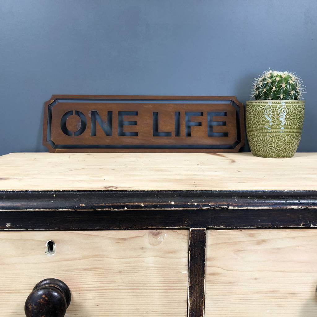 rusted metal word signs for the home by the rustic warehouse ...