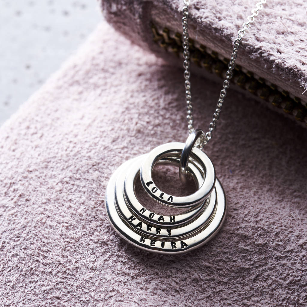 Personalised Deluxe Family Names Necklace By Posh Totty Designs