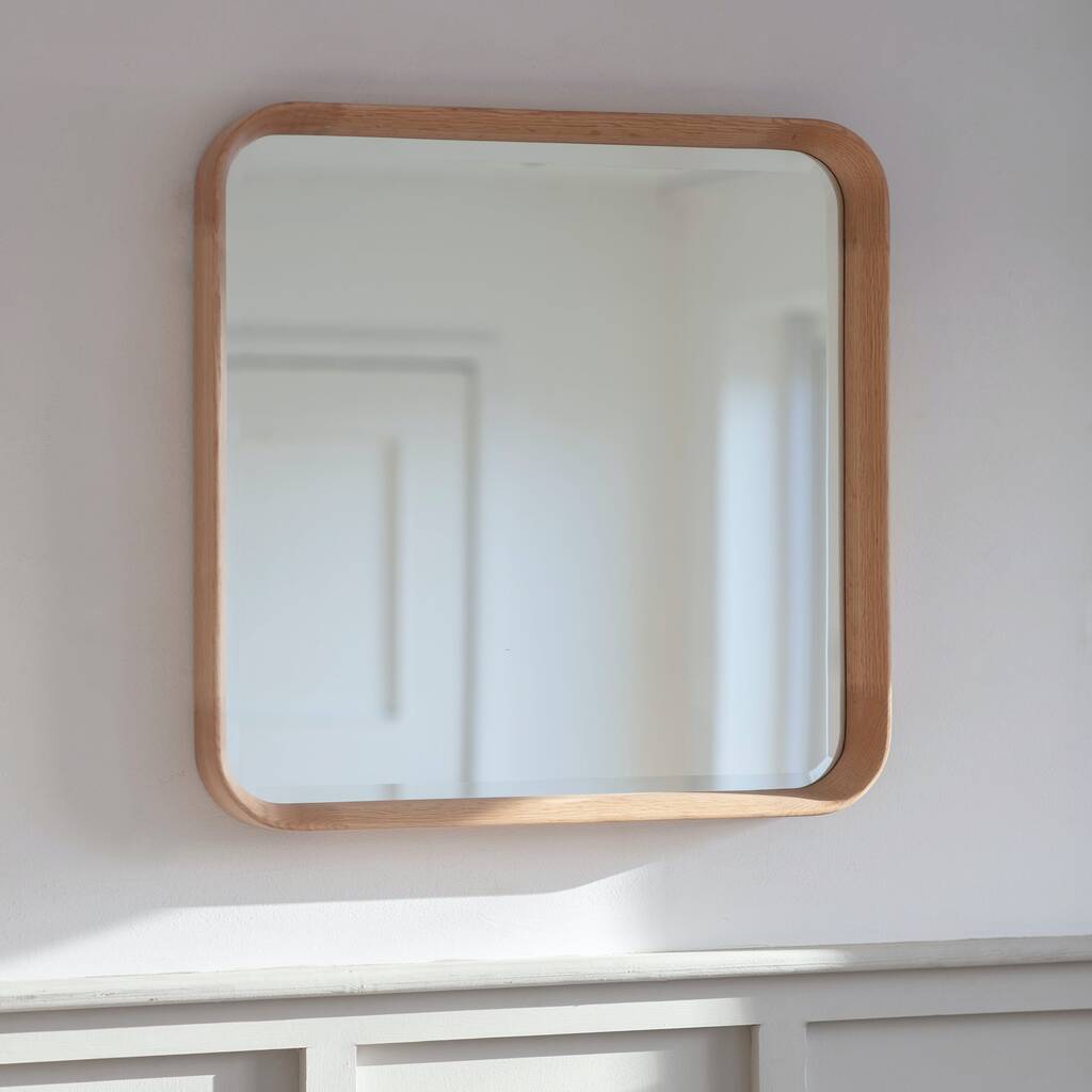 Square Oak Mirror By All Things Brighton Beautiful | notonthehighstreet.com