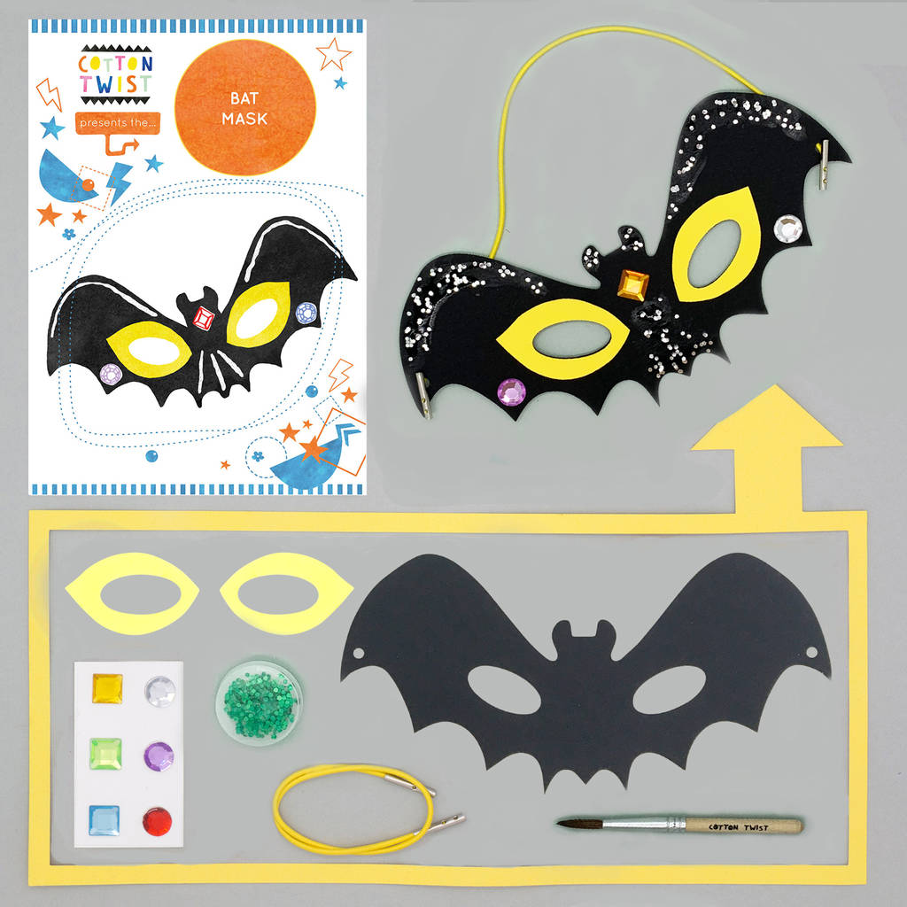 make your own bat mask kit by cotton twist | notonthehighstreet.com
