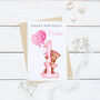 Personalised 1st Birthday Pink Teddy Card By Andrea Fays ...
