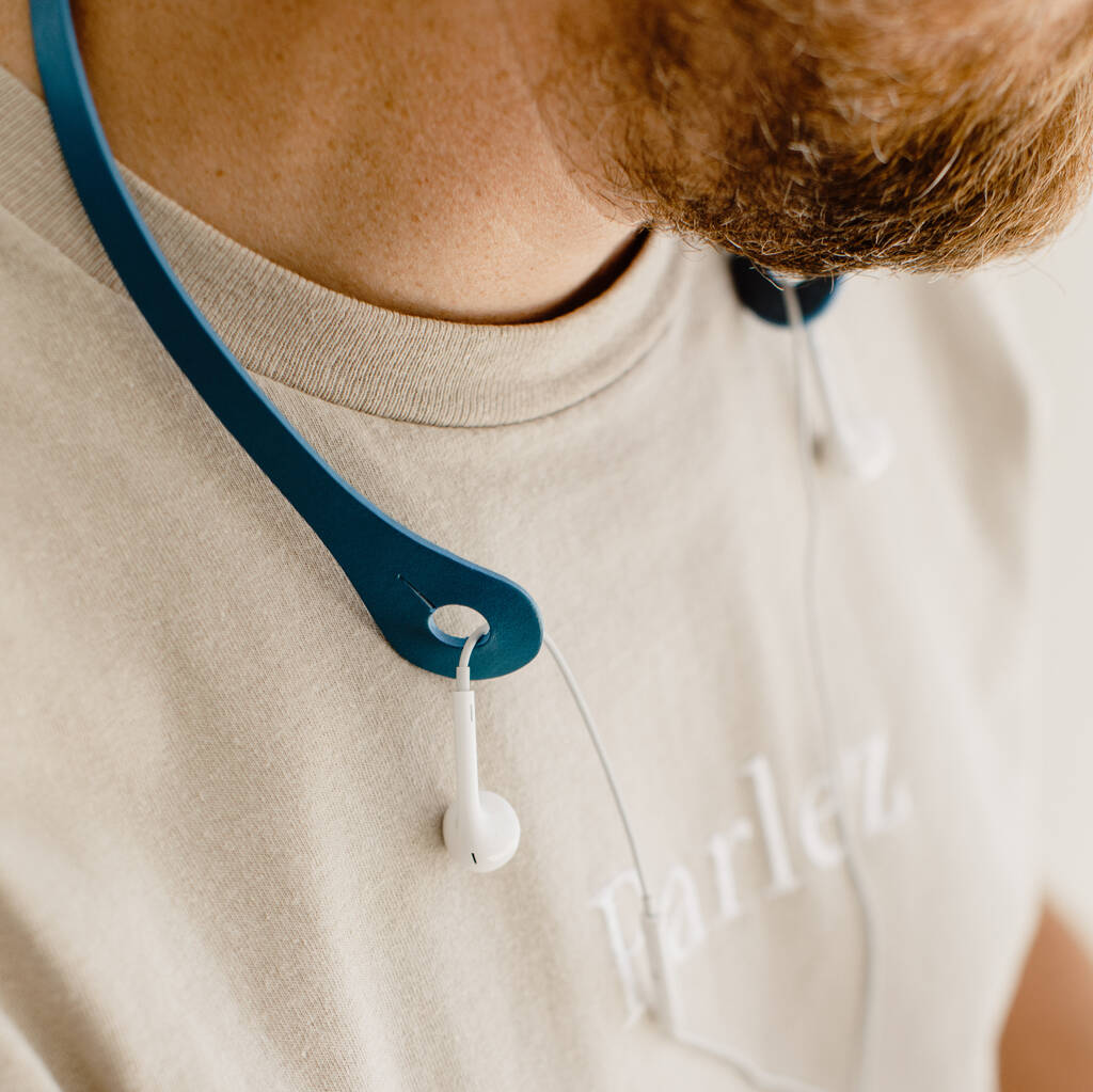 Leather Headphone Ear Bud Holder Tidy, Made In England By Holdall & Co ...