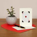 ace of hearts valentine's day card by vintage playing cards ...