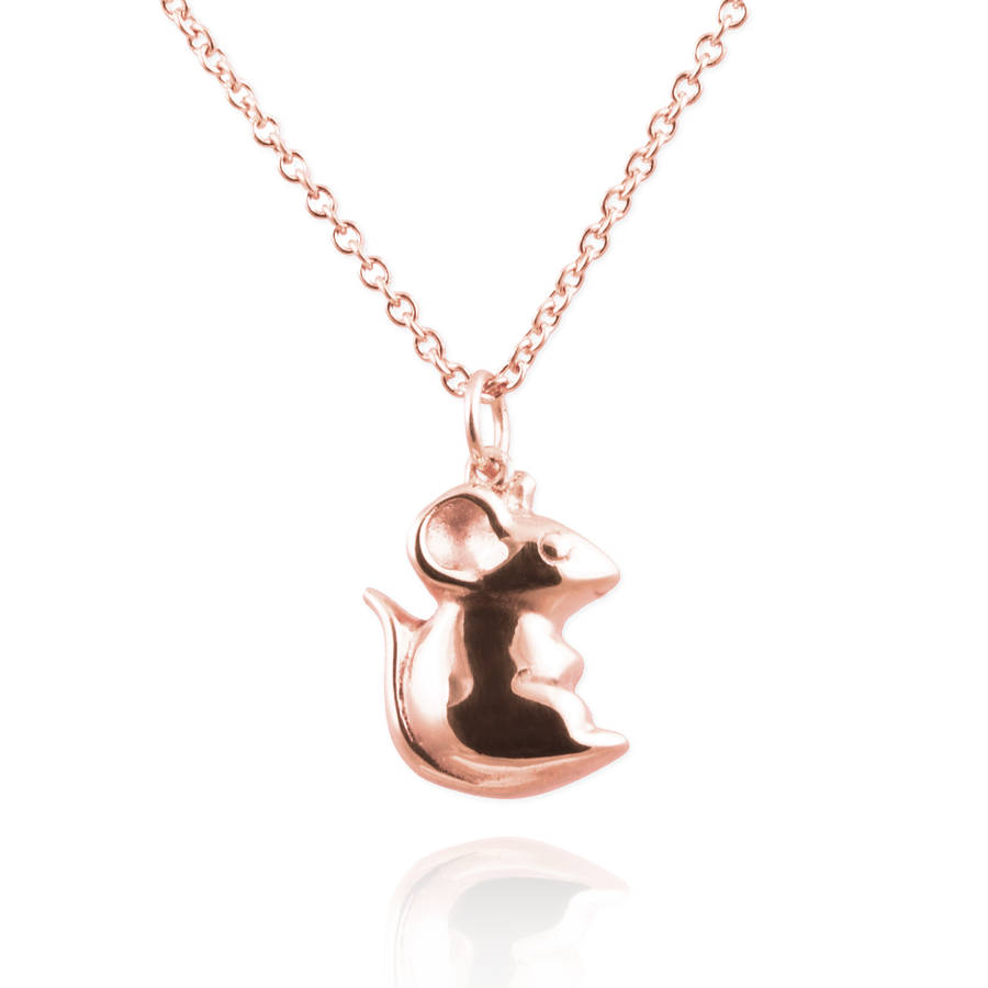 personalised mouse necklace by jana reinhardt jewellery ...