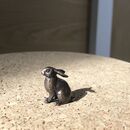 Miniature Bronze Rabbit Sculpture 8th Anniversary Gift By Ginger Rose ...