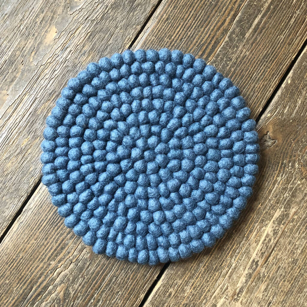 Fair Trade Handmade Eco Felt Ball Table Mat By Aura Que ...
