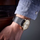 Personalised Leather Watch Strap By Man Gun Bear | notonthehighstreet.com