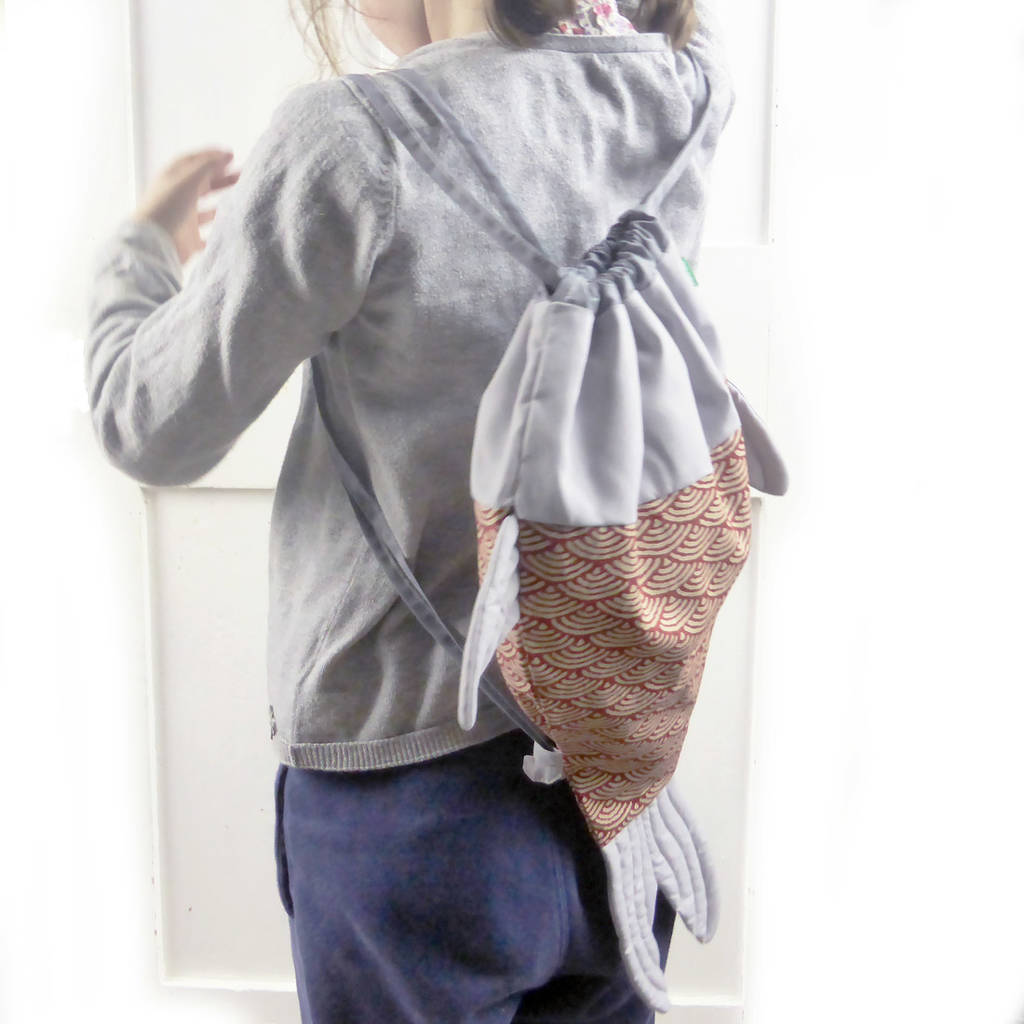 fish shaped drawstring bag by petit mushyp | notonthehighstreet.com