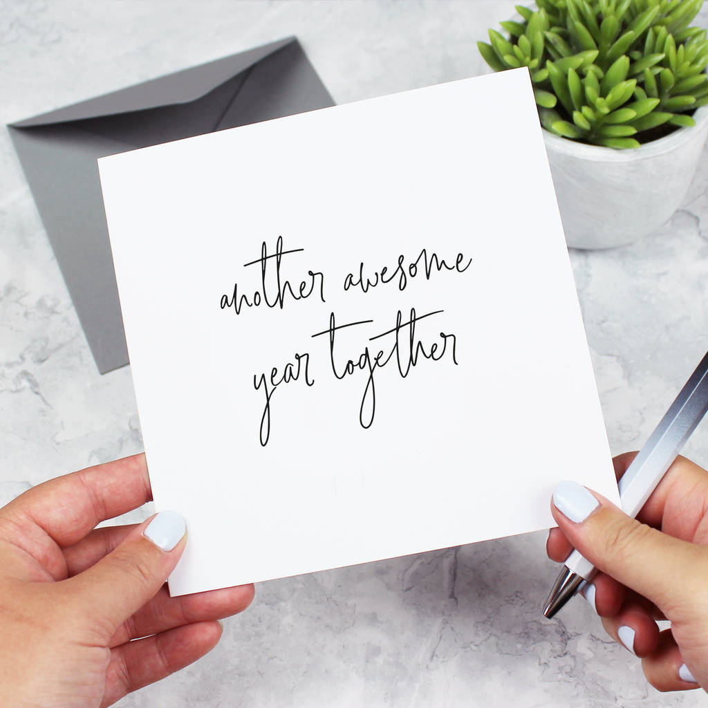 'another Awesome Year Together' Anniversary Card By Purple Tree Designs ...