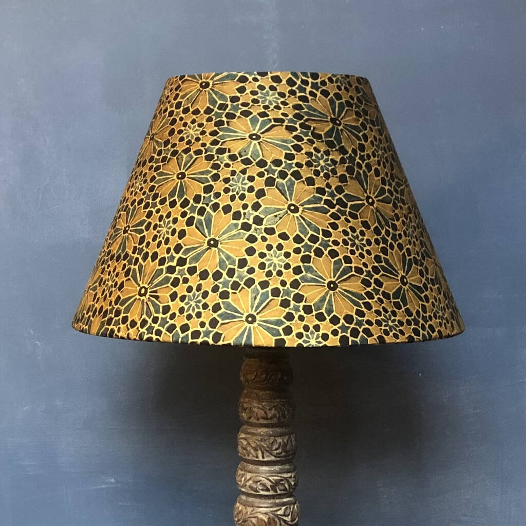 Indian Block Print Tapered Lampshade By Swee Mei | notonthehighstreet.com