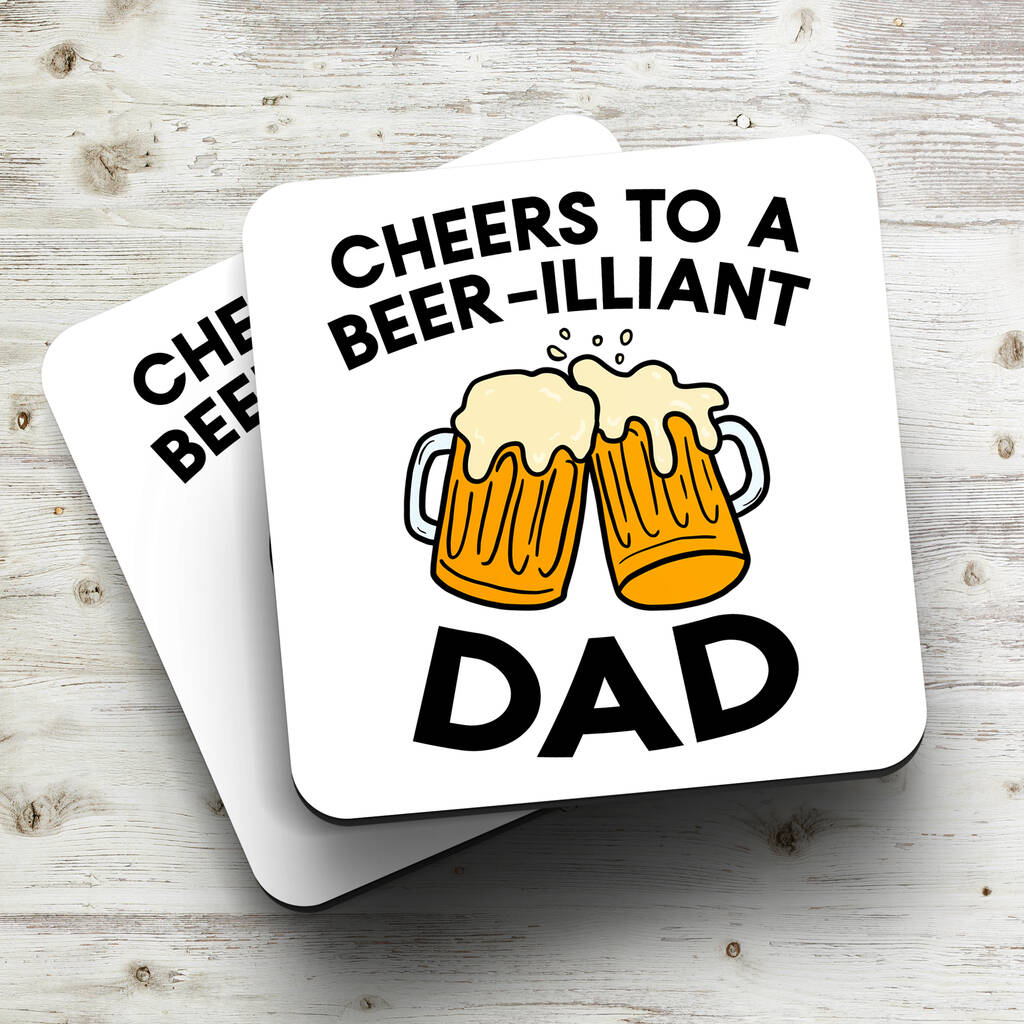 'Cheers To A Brilliant Dad' Coaster By Arrow Gift Co ...