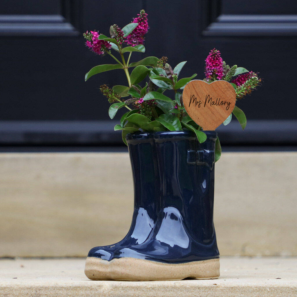 Personalised Welly Plant Pot Gift By Dibor
