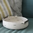 Mono Patterned Rope Tray By Knotsy Brighton | notonthehighstreet.com
