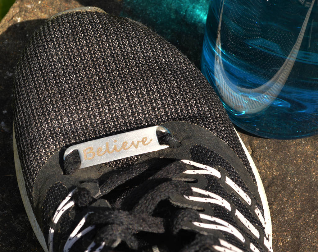 personalised motivational sport shoe tag by me and my sport ...
